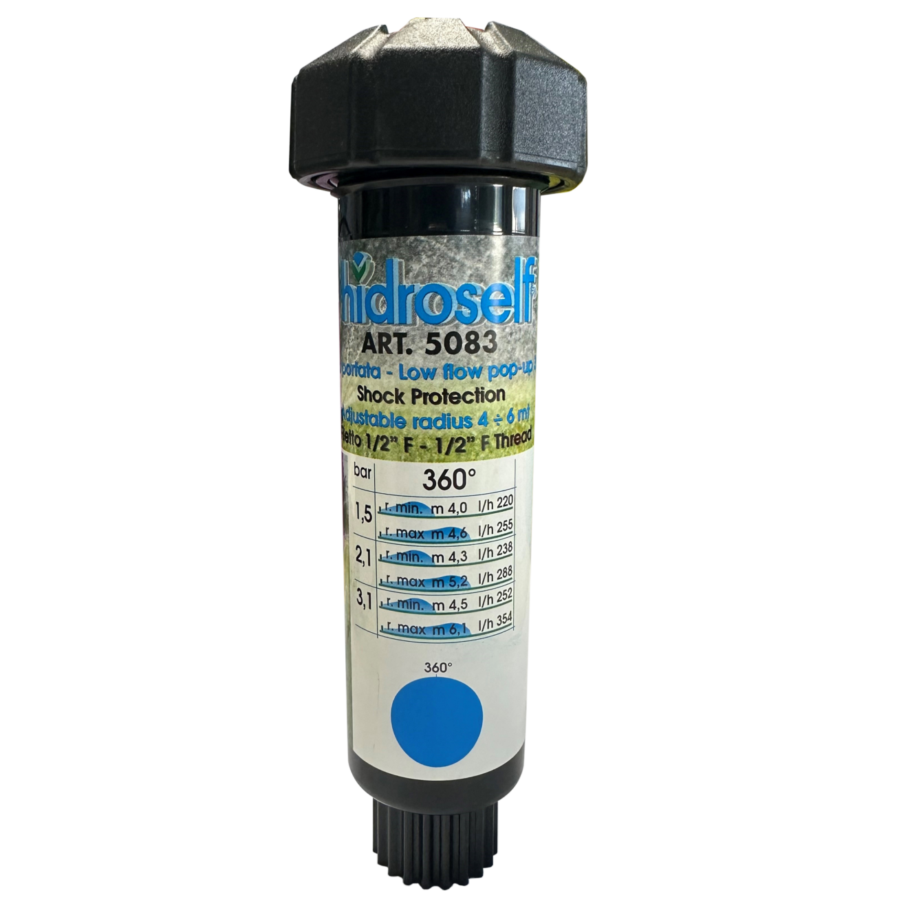 STATIC POP UP MINI TURBINE LOW FLOW 360° - Hidroself